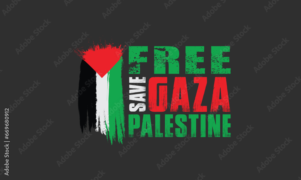 Free Palestine brush vector design. Free Palestine, Save Palestine ...