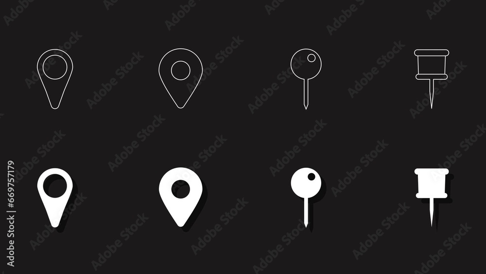 Pin Drop Locator Animation Stock Template | Adobe Stock