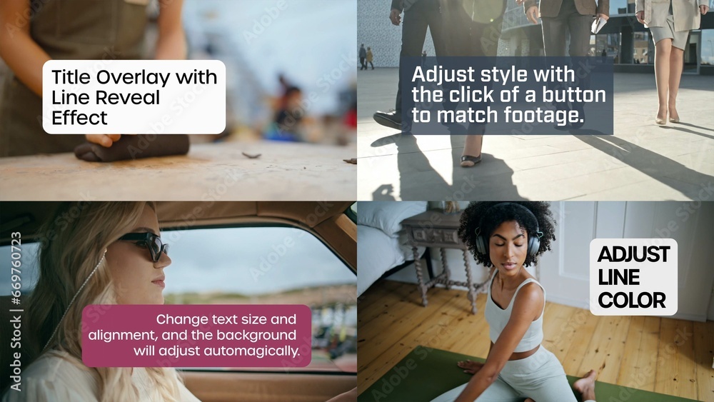 Title Overlay with Line Reveal Effect Stock Template | Adobe Stock