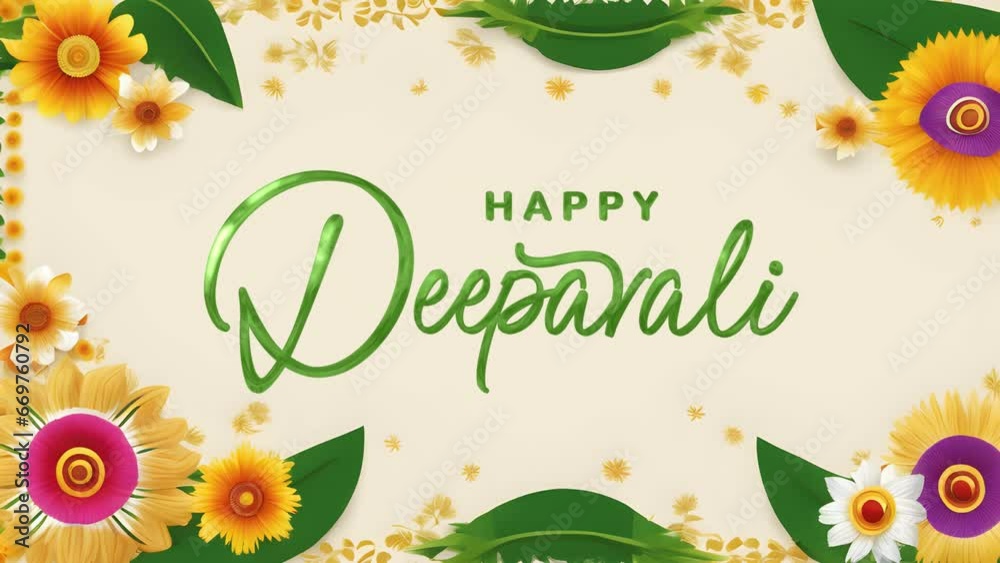 Happy Deepavali Text Animation. Great for Happy Deepavali Celebrations ...