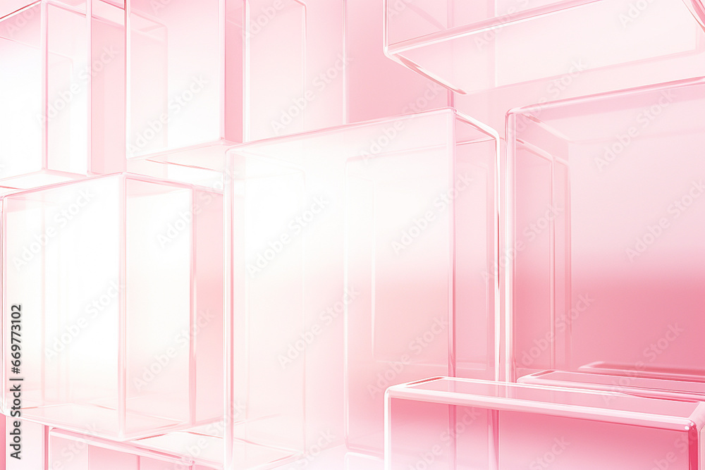 Elegant Pink Pedestal with Transparent Glass and Product Display on a ...