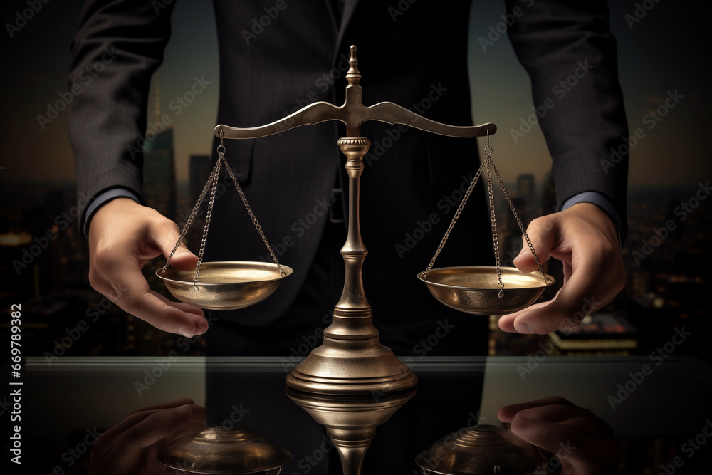 scales of justice, essence of integrity, corporate responsibility, and ...