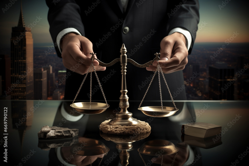 scales of justice, essence of integrity, corporate responsibility, and ...