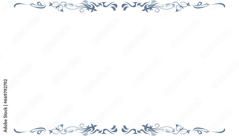 Abstract background with elemental blue border or frame. Perfect for ...