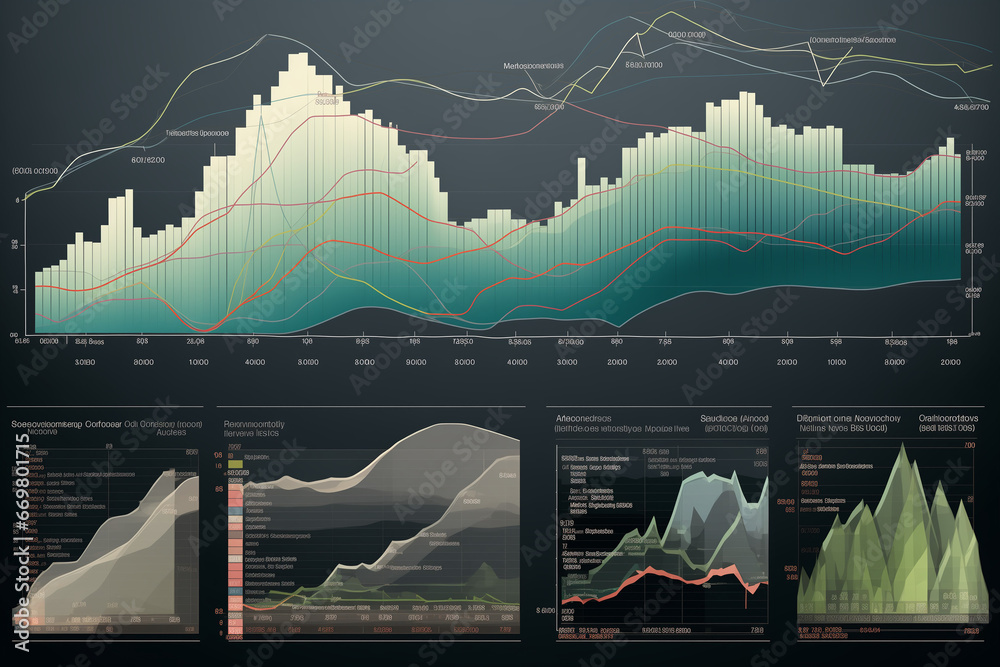 stock market chart with analytics Stock Illustration | Adobe Stock