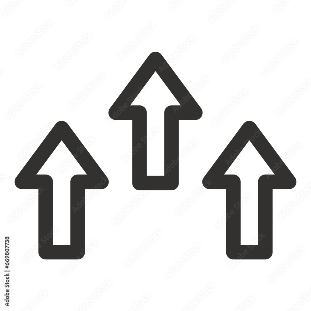 Up Arrow Vector Outline Icon. Increase symbol. Up Arrow icons. Up Arrow ...