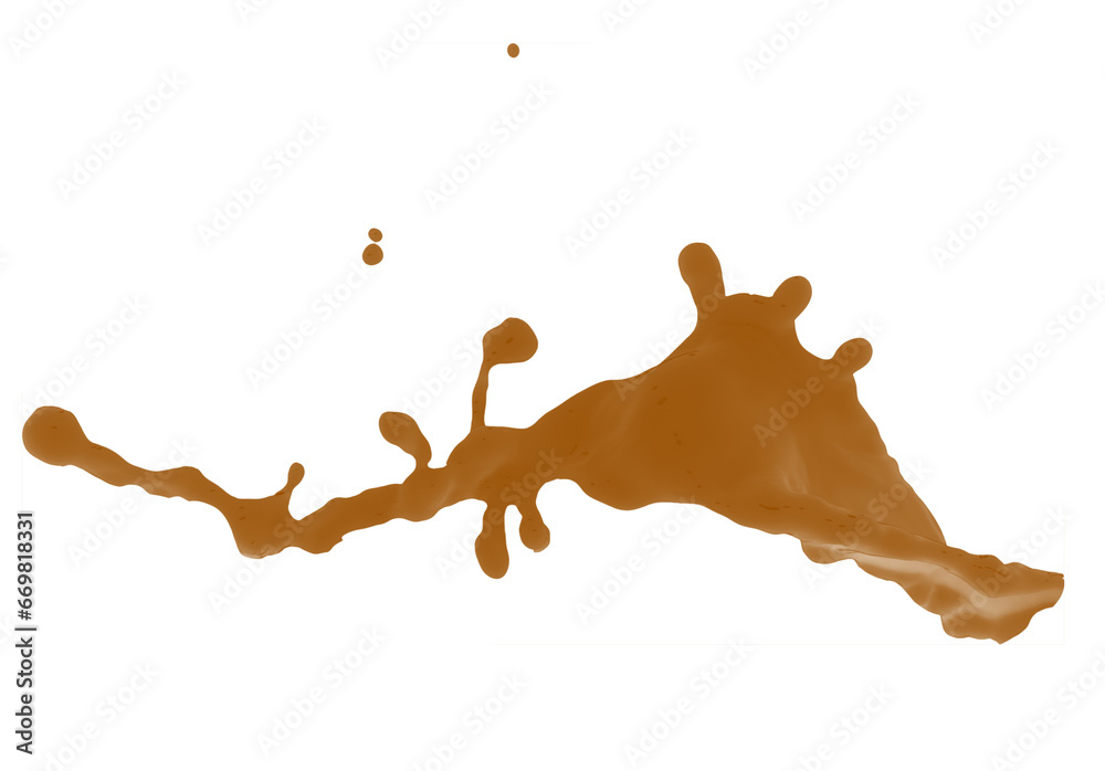 Coffee, chocolate, liquid stains isolated on a transparent background ...