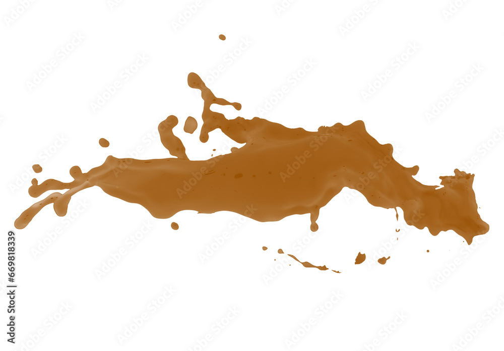 Coffee, chocolate, liquid stains isolated on a transparent background ...