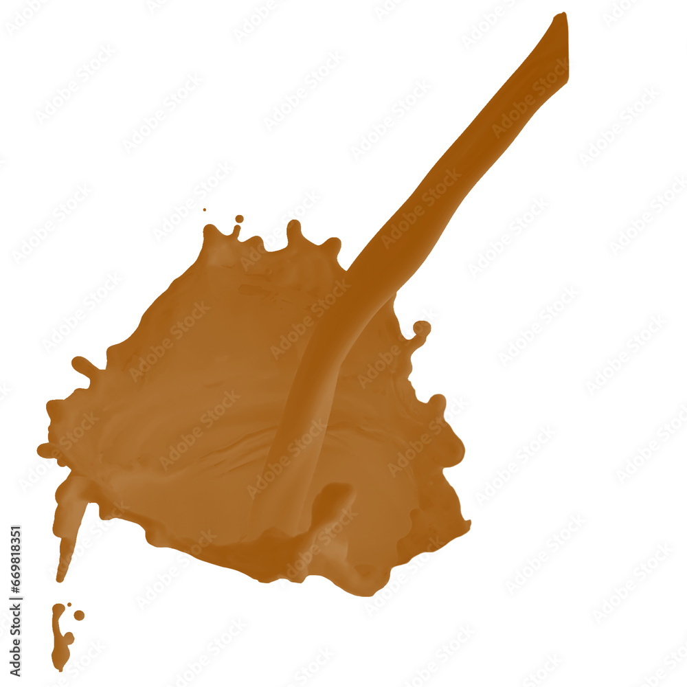 Coffee, chocolate, liquid stains isolated on a transparent background ...