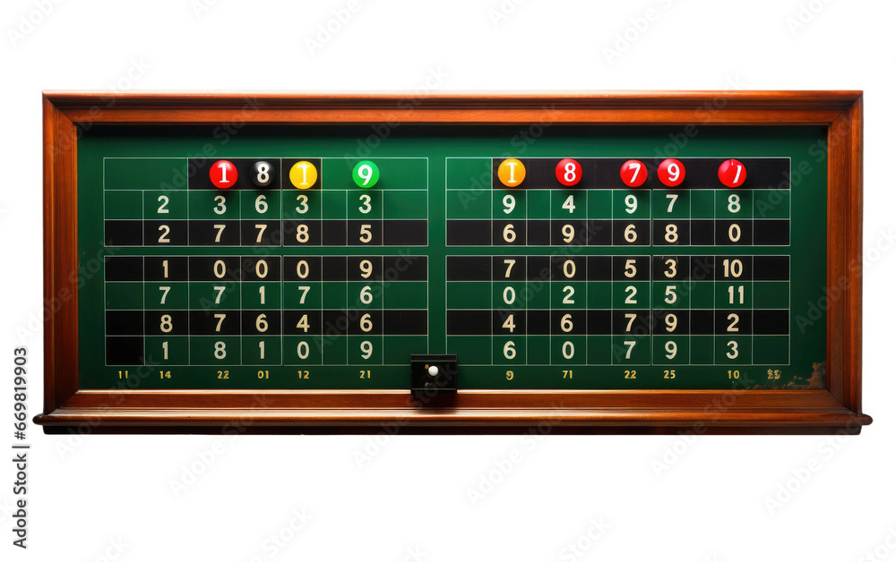 Amazing Snooker Scoreboard for Scoring Isolated on Transparent ...