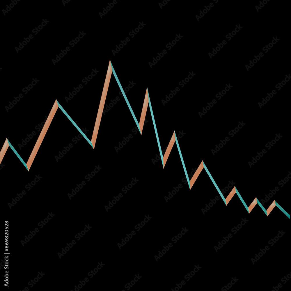 illustration of a diagram, share price, chart, curve, stocks, graphic ...