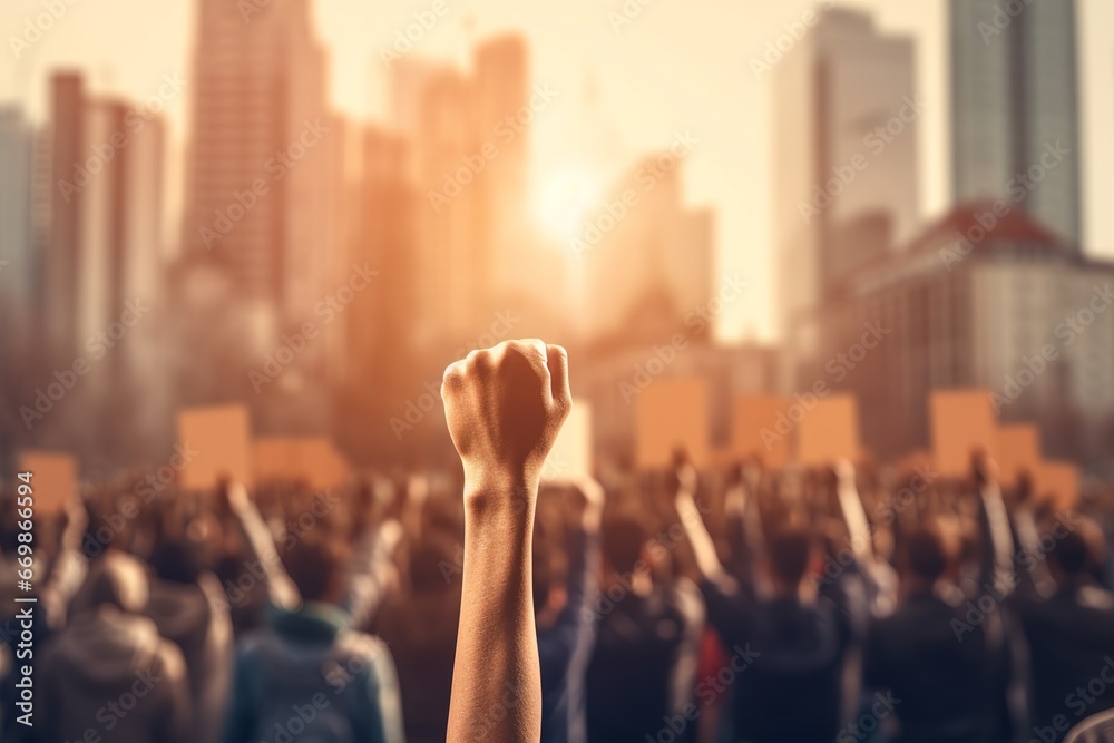 Peoples Raising Hands for Protest, anti war protest, Photo a crowd of ...