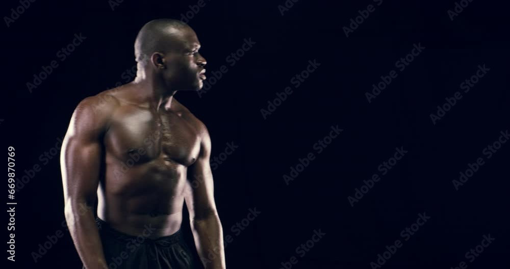 Boxer, man and hands with challenge to sports fight, competition and ...