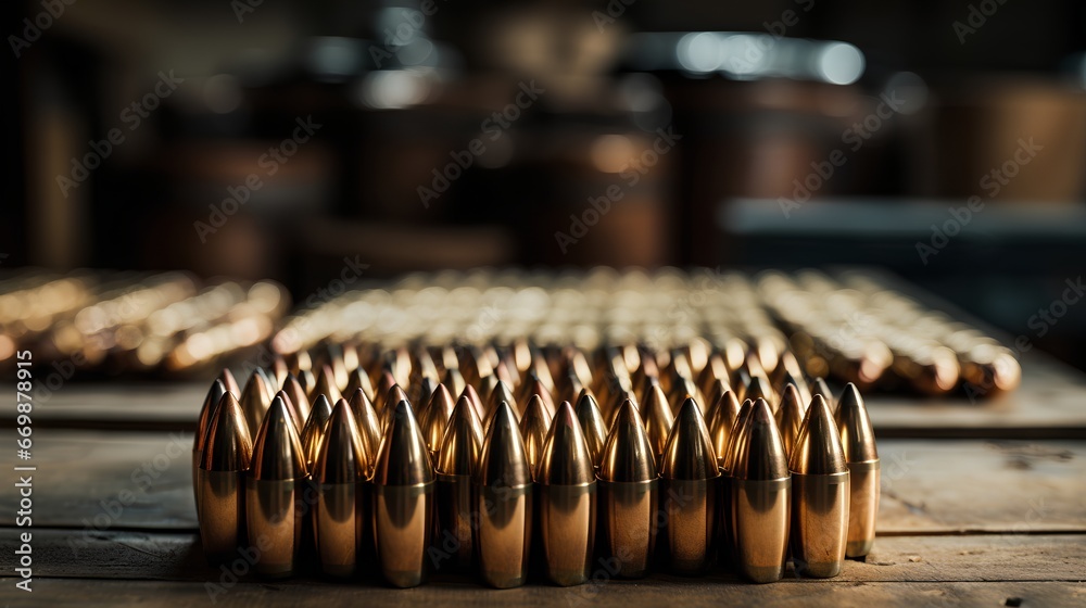 Bullet shells of different sizes for military ammunition production and ...