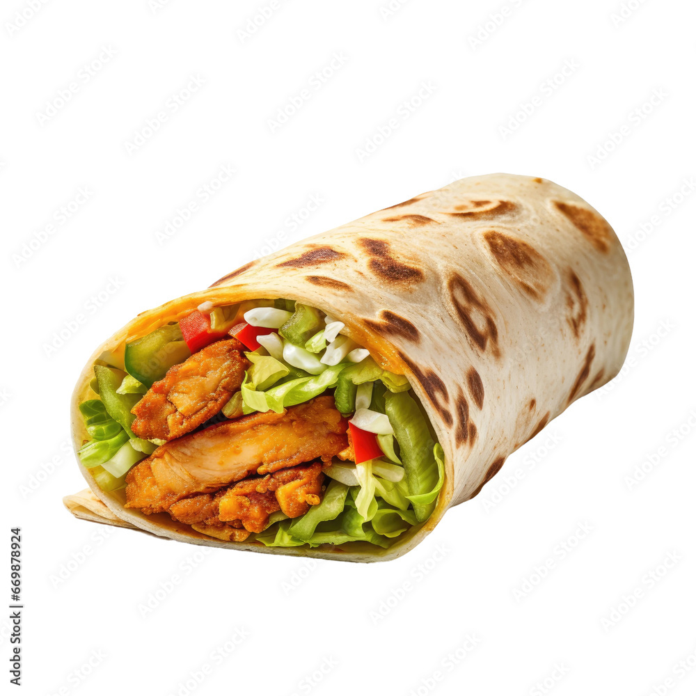 Realistic Kathi Roll 3D, on transparent background. Stock Illustration ...