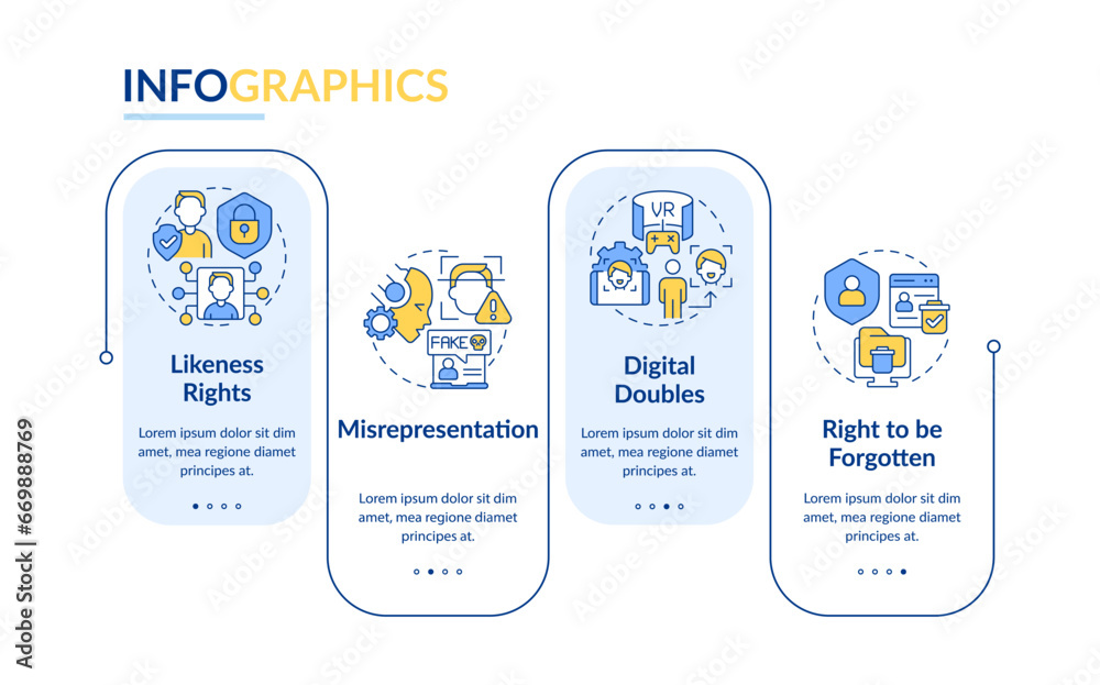 2D cyber law vector infographics template with linear icons concept ...
