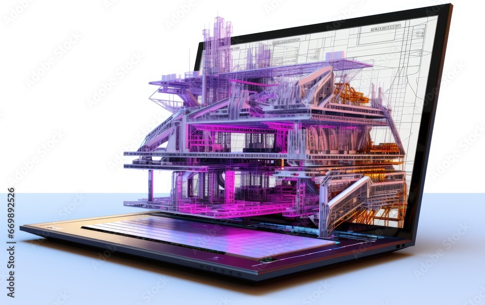 CAD Model of Engineering Structure Stock Photo | Adobe Stock