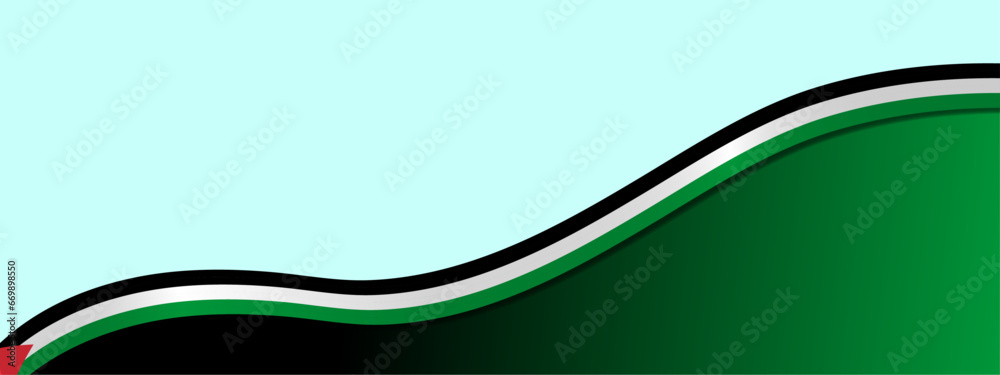 3D Palestine Flag Banner with copy space and 3d Palestinian flag ribbon ...