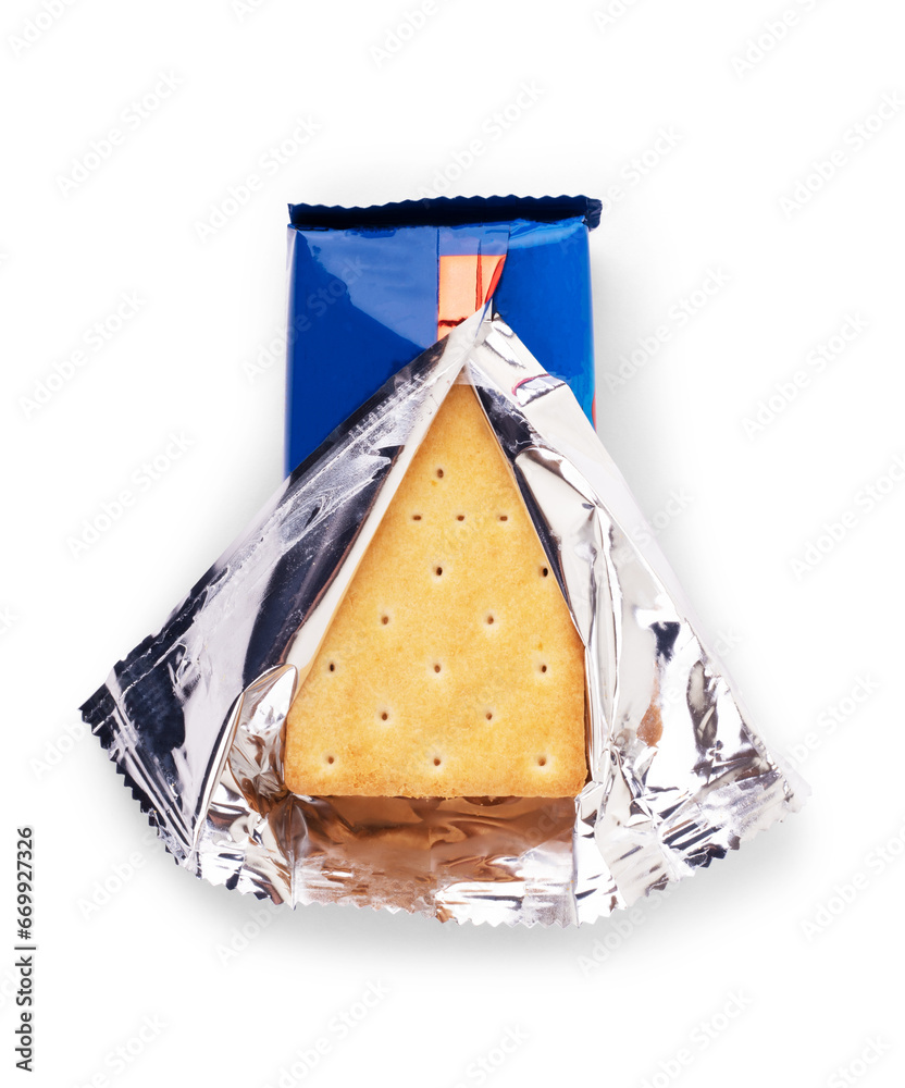 Soda cracker stack closeup, large detailed isolated square crisp whole ...