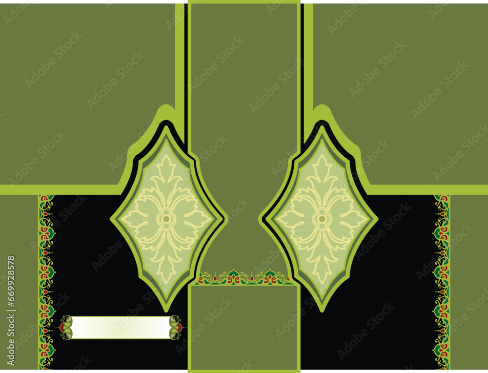 Arabic book cover design vector koran cover page Islamic book cover ...