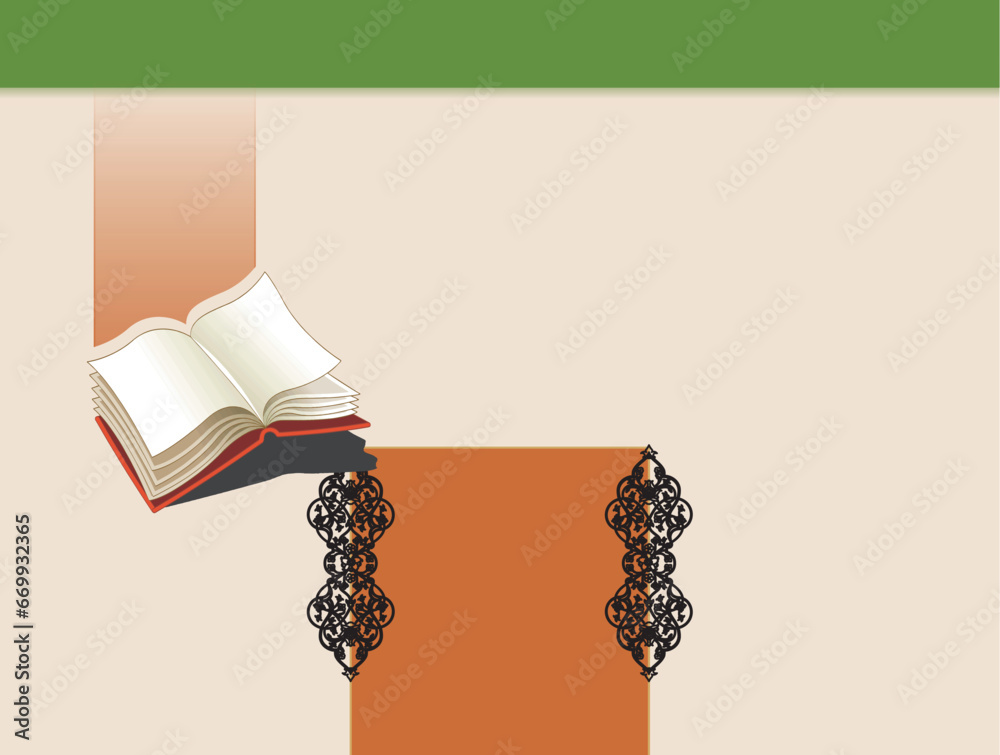Arabic book cover design vector koran cover page Islamic book cover ...