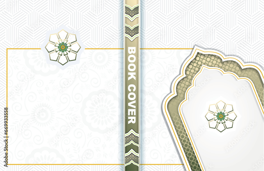 Arabic Islamic Style Book Cover Design with Arabic Pattern and ...