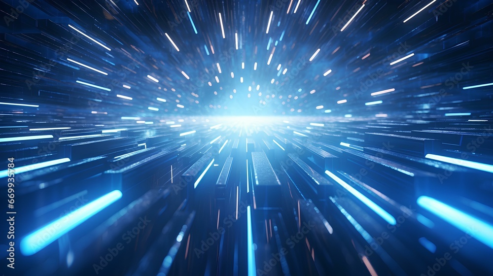 binary code futuristic lazer lines and 3d polygon cyberpunk abstract ...