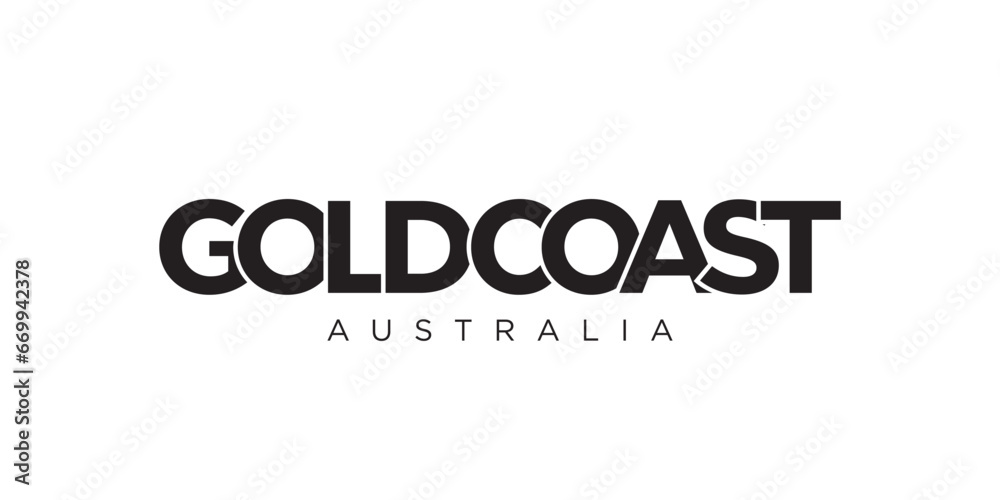 Gold Coast in the Australia emblem. The design features a geometric ...