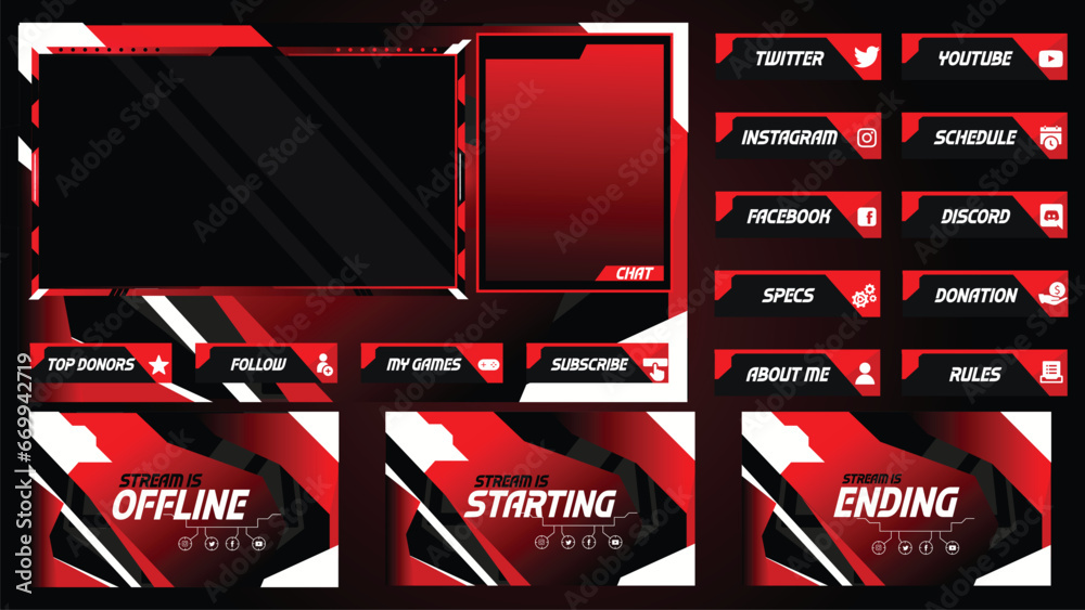 Abstract Futuristic Gaming Background for Multiple twitch live ...