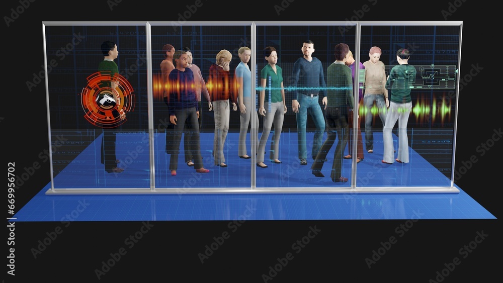 Weapons Detection System. AI electronic scanning system detectors for ...