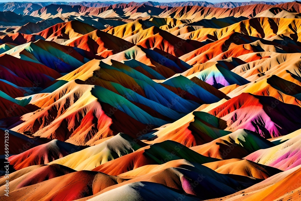Showcase the vibrant colors and unique geological formations of the ...