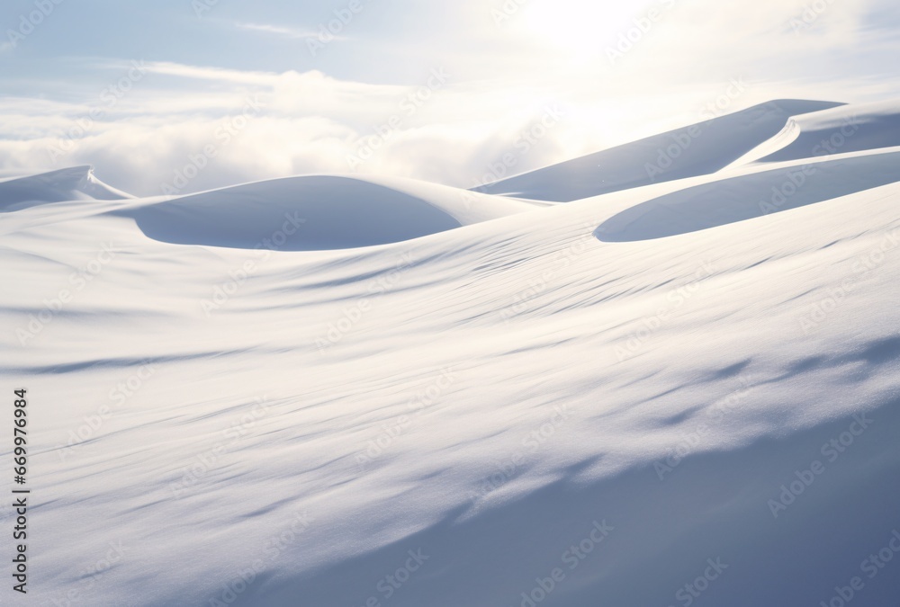 neutral white background with soft shadows and light, snow scenes ...