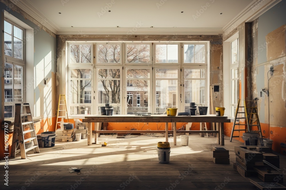 New layout and repair of partitions and walls in the house, updating ...