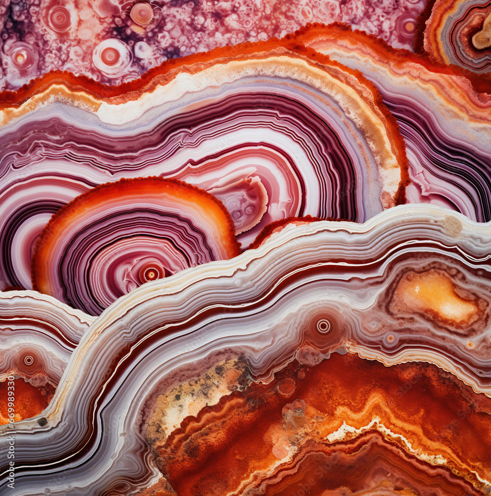 Agate rocks patterns, closeup photo of the intricate concentric rings ...