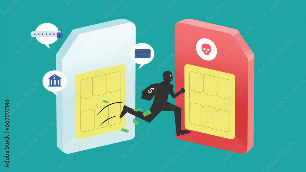SIM Swapping Scam Concept. Phishing Scam. hackers extracting data from ... SIM Swapping Scam Concept. Phishing Scam. hackers extracting data from ...