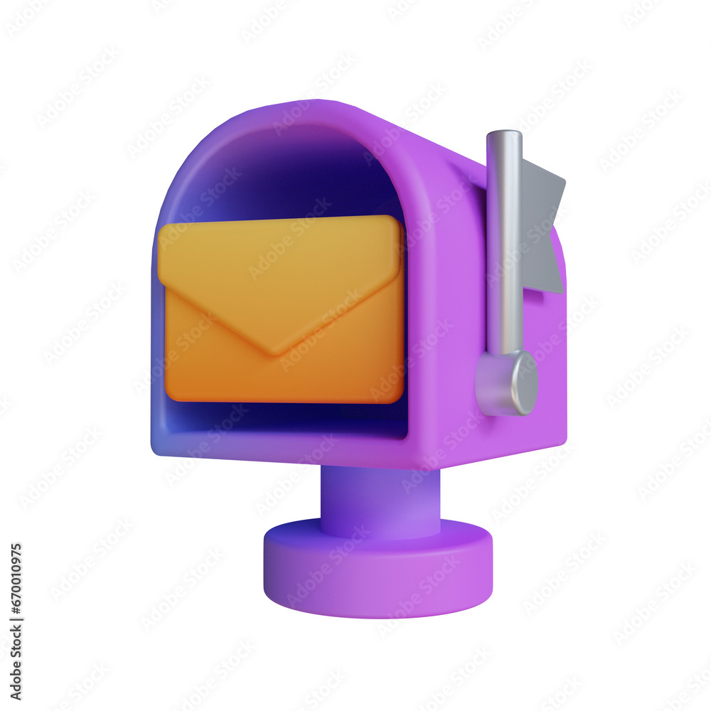 Purple Mailbox Adding Charm to the Front of Your Home. Elegant Mailbox ...