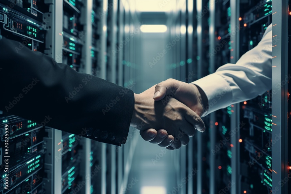 Artificial Intelligence Collaboration in Server Room: Robot Shaking ...