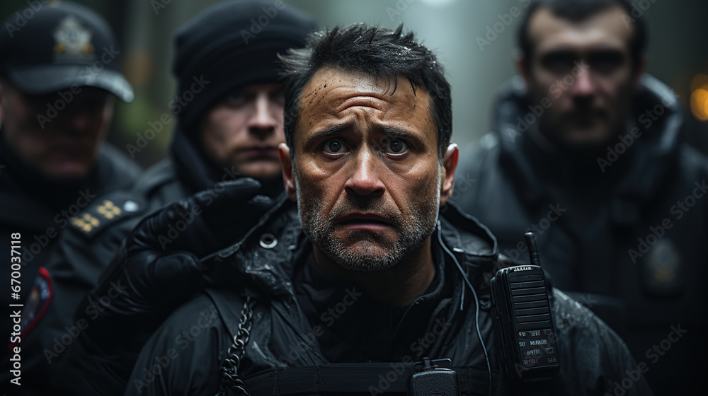 Two multiracial police officers target suspects Police use weapons to ...