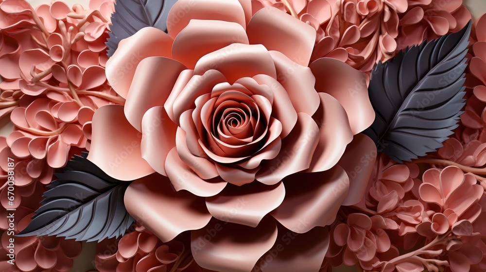 Craft Paper Pink Rose Gold Textured, Background Image, Valentine ...