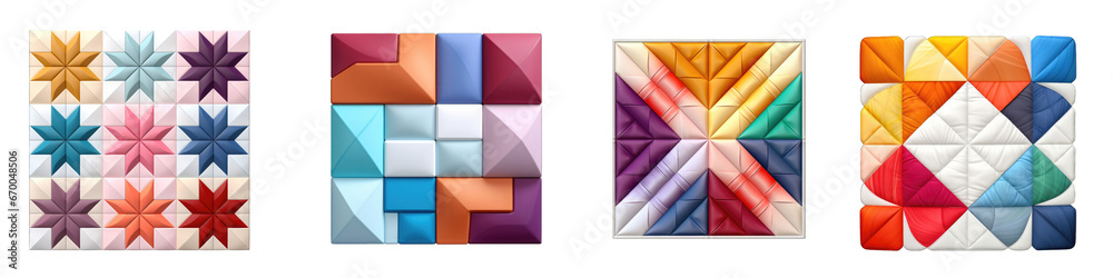 Quilt Blocks clipart collection, vector, icons isolated on transparent ...
