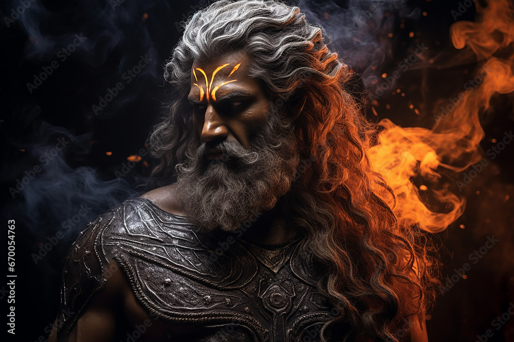 Ancient Greek mythology. Ancient Greek mythological god Hades. Stock ...