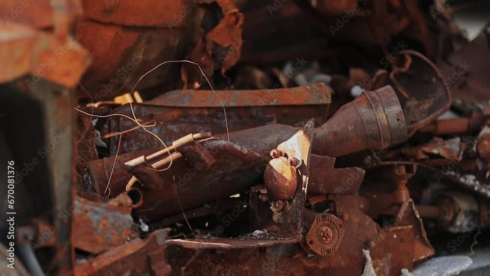 Details of the destroyed Russian infantry fighting vehicle (BMP). after ...