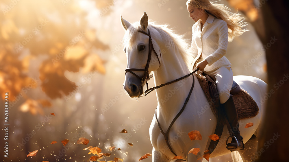 female rider on a horse running at a gallop, Celestial Princess: A ...