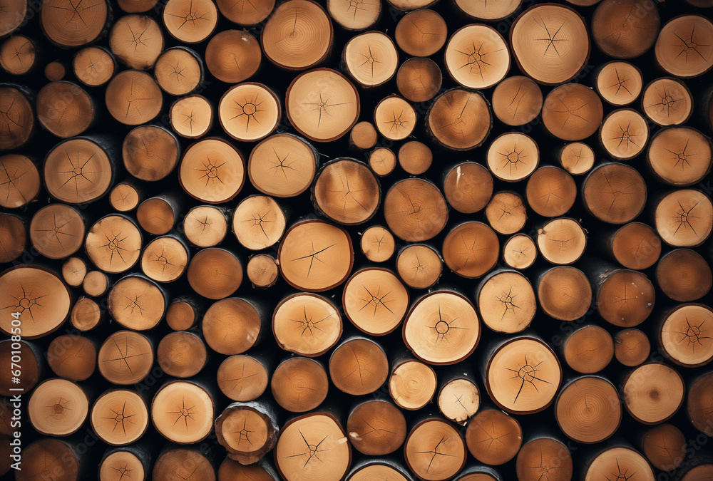 Stacked of wood logs,lumber cut texture surface as background.Wooden ...