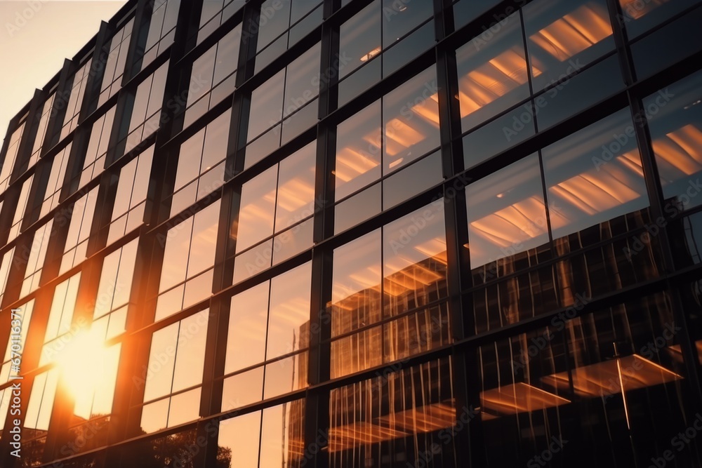 Modern office building business sustainable architecture urban project ...