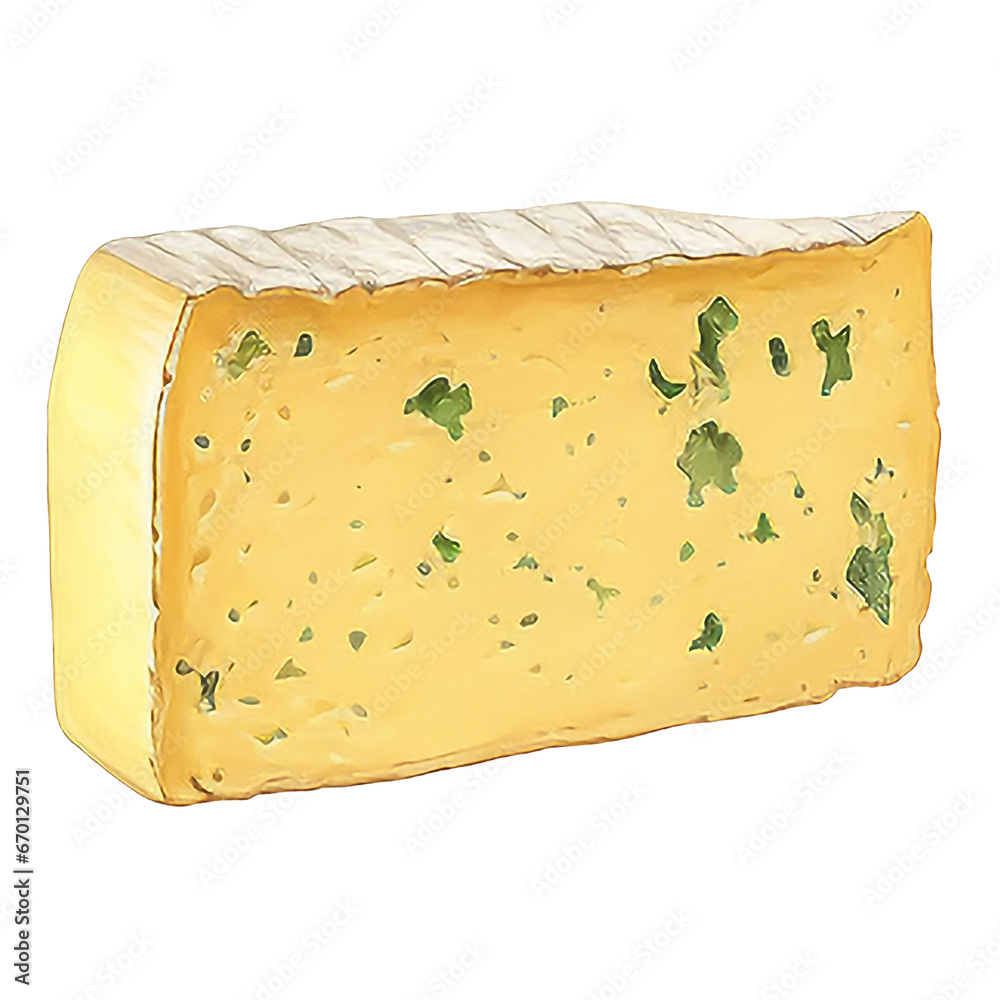 Slice of hard blue cheese from Holland or french cheese png isolated on ...