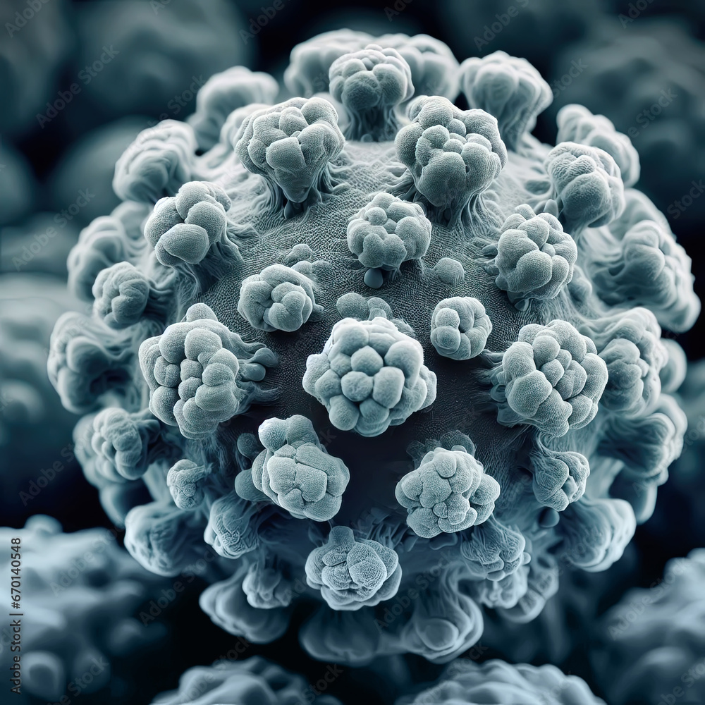 Virus seen under a electron microscope. illustration of MonkeyPox Virus ...