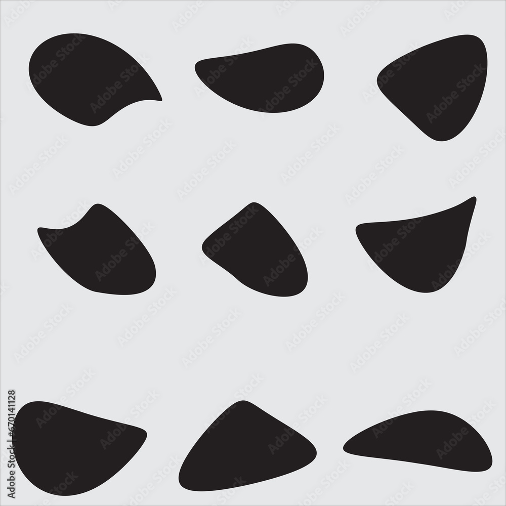 9 Modern Liquid Irregular Blob Shape Stock Vector, Stock Photos Vectors ...