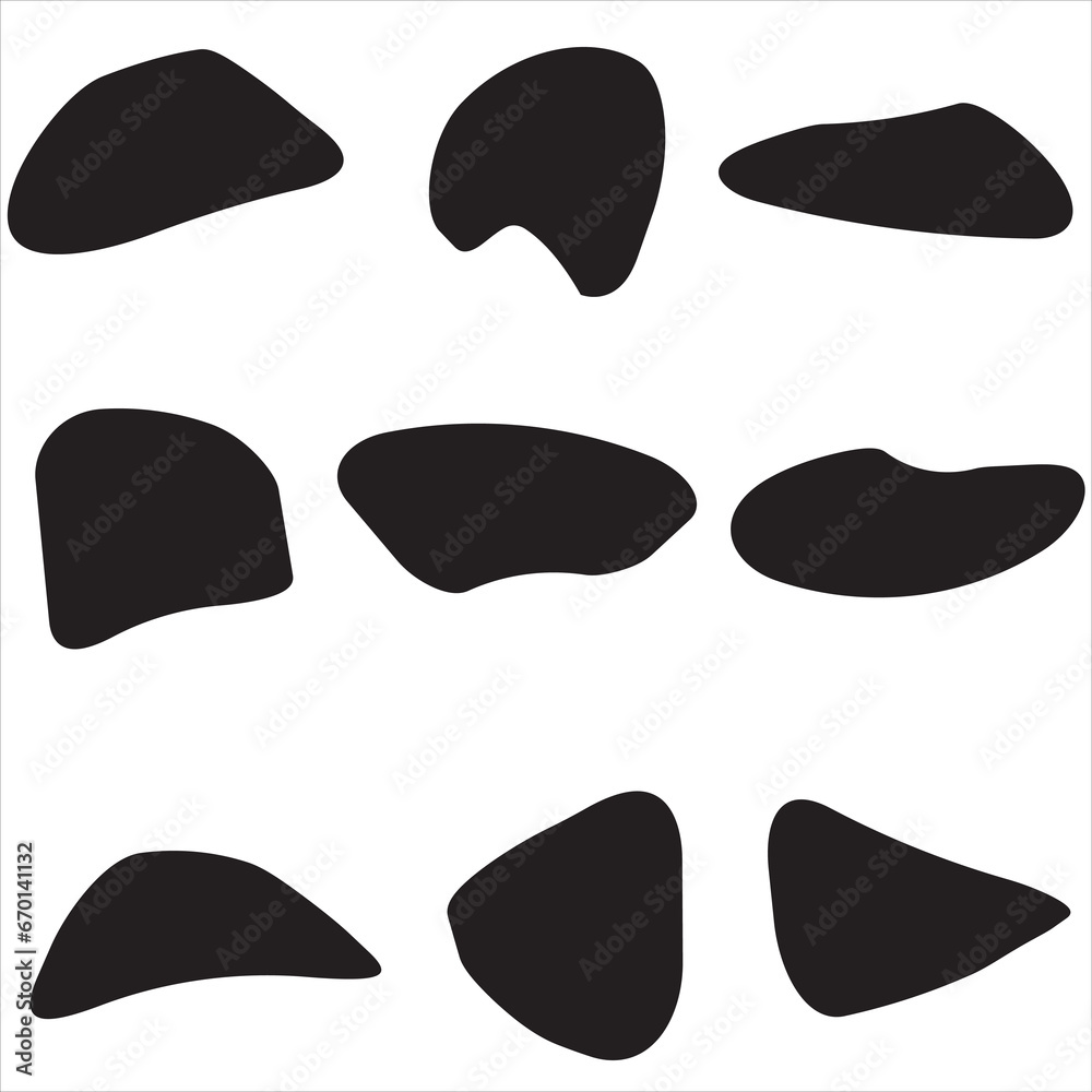 Vecteur Stock 9 Modern Liquid Irregular Blob Shape Stock Vector, Stock ...
