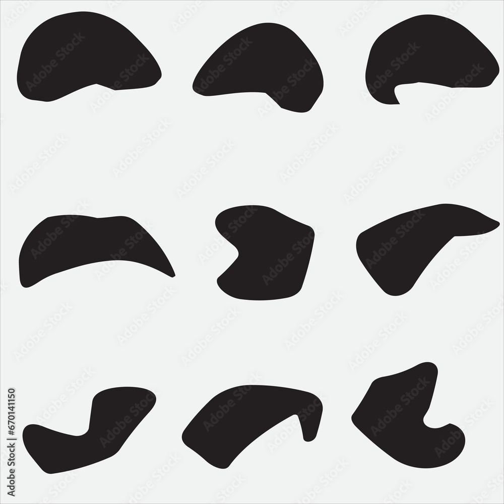 9 Modern Liquid Irregular Blob Shape Stock Vector, Stock Photos Vectors ...